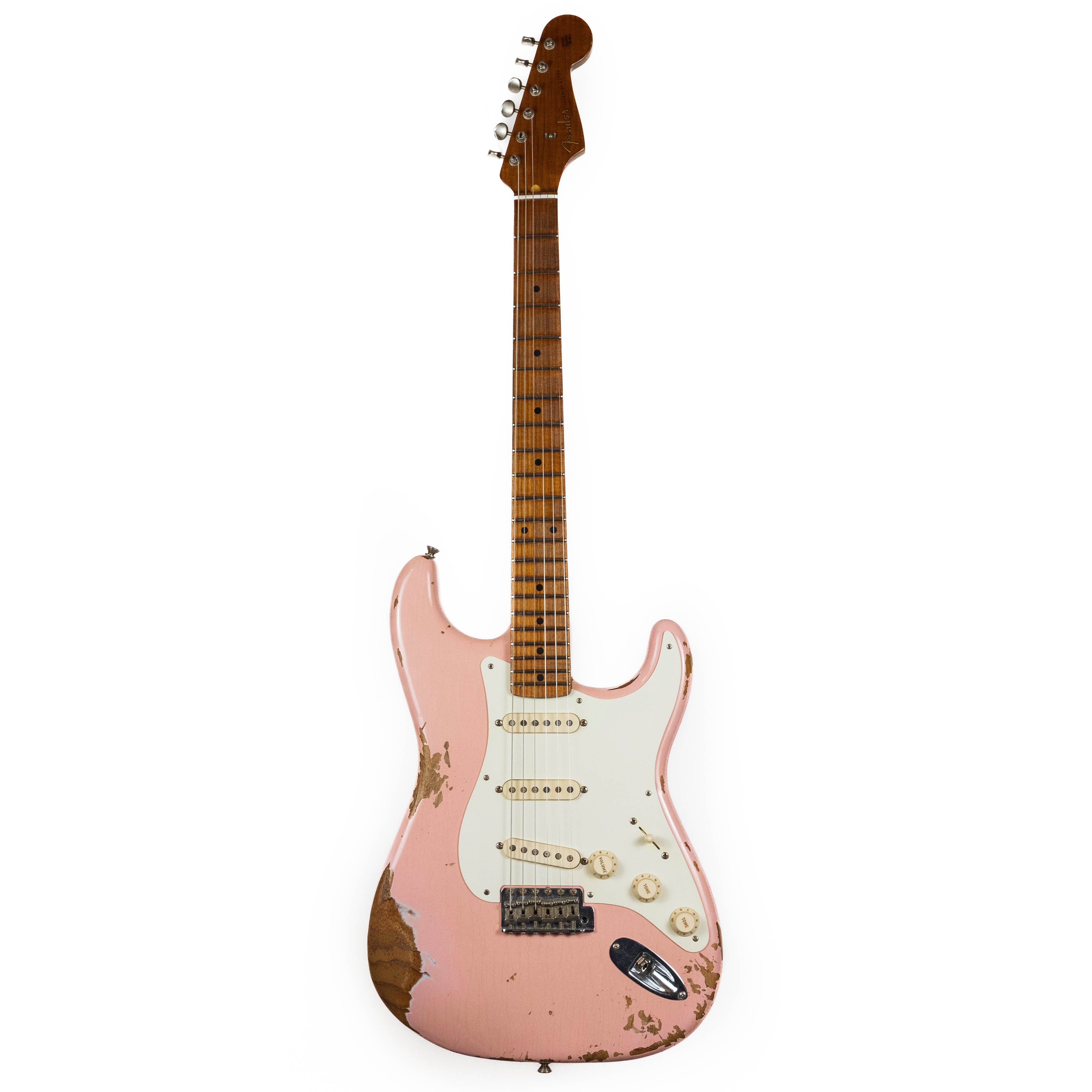 Fender Custom Shop 2019 '57 Strat, Heavy Relic Shell Pink — Rudy's ...
